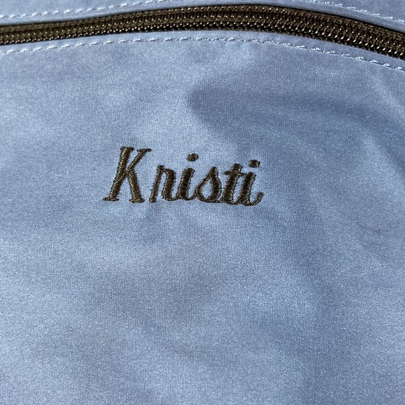 L.L. Bean | Bags | Ll Bean Cross Body Sling Bag Blue Kristi Embroidered ...